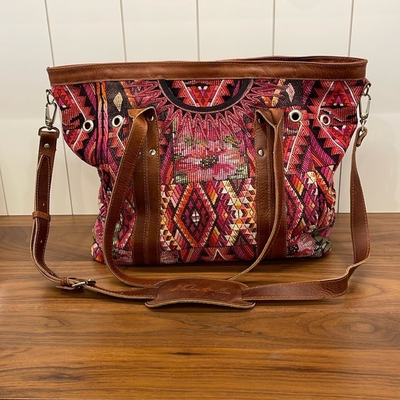 Nena & Co. | Bags | Nena Co Colorful Woven Leather Bagstunning ...